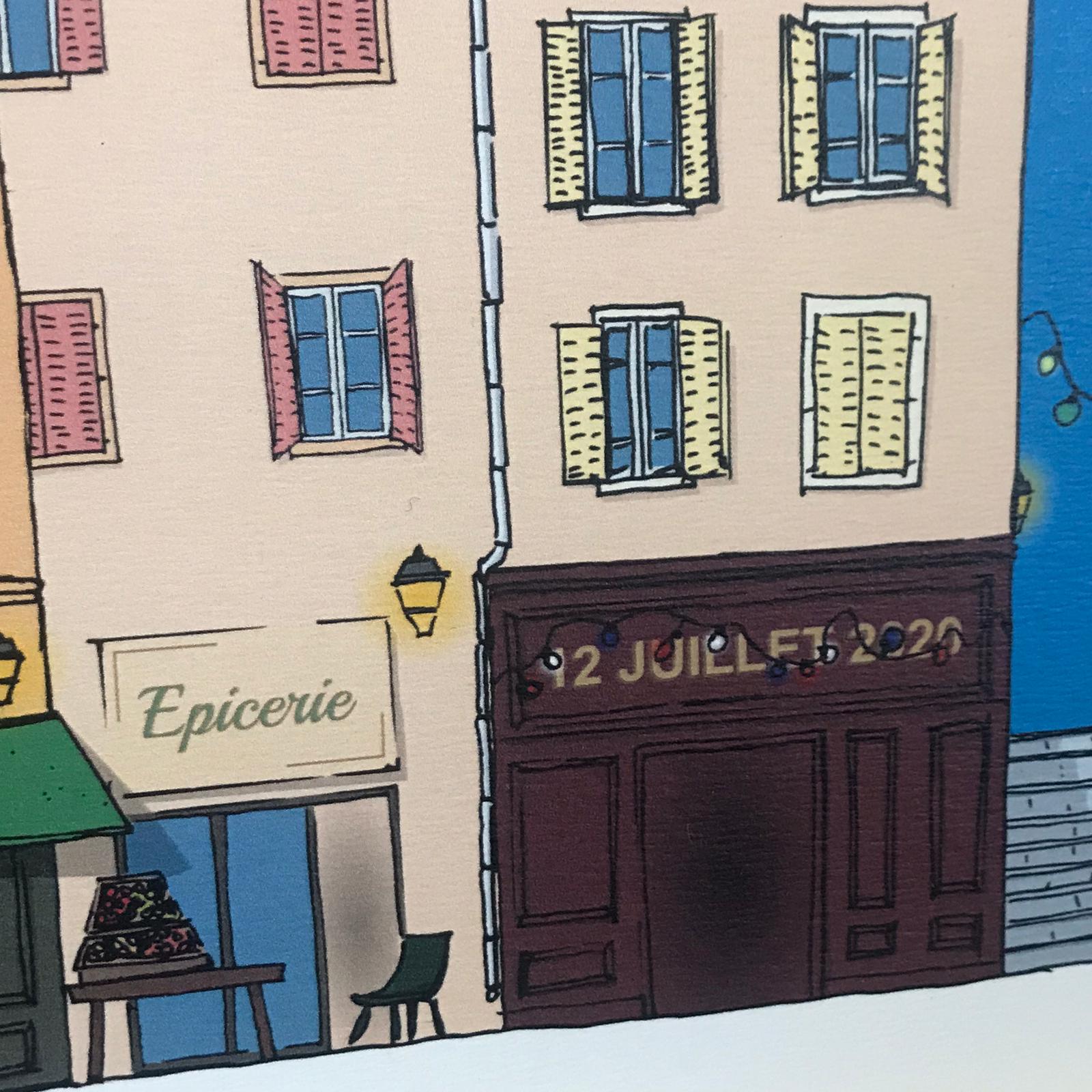 Tableau du Vieux Nice – Dessin de ville– Marlene Design